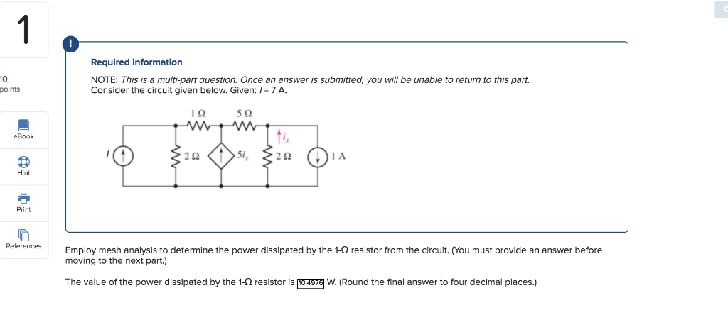 Solved 3 Consider the circuit given below. 2 A 10 points 4.7 | Chegg.com