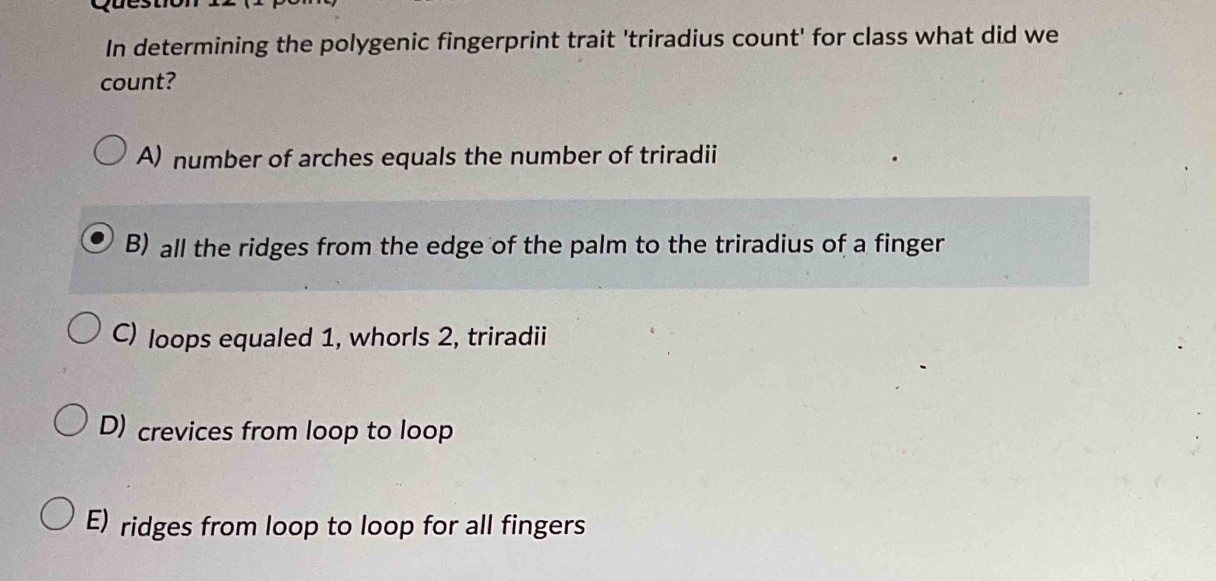 Solved In determining the polygenic fingerprint trait | Chegg.com