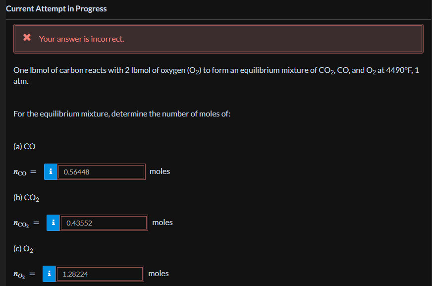 Solved One lbmol of carbon reacts with 2lbmol of oxygen (O2) | Chegg.com