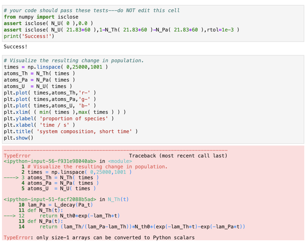 Solved Radioactive Decay of Two Elements What happens if we | Chegg.com