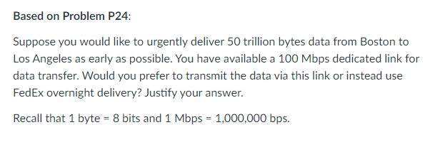Solved Based on Problem P24:Suppose you would like to | Chegg.com