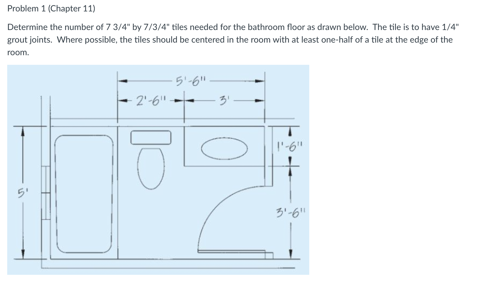 Solved Problem 1 (Chapter 11) Determine the number of 7 3/4" | Chegg.com