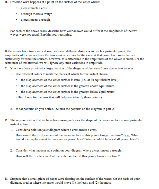Solved B. Describe what happens at a point on the surface of | Chegg.com