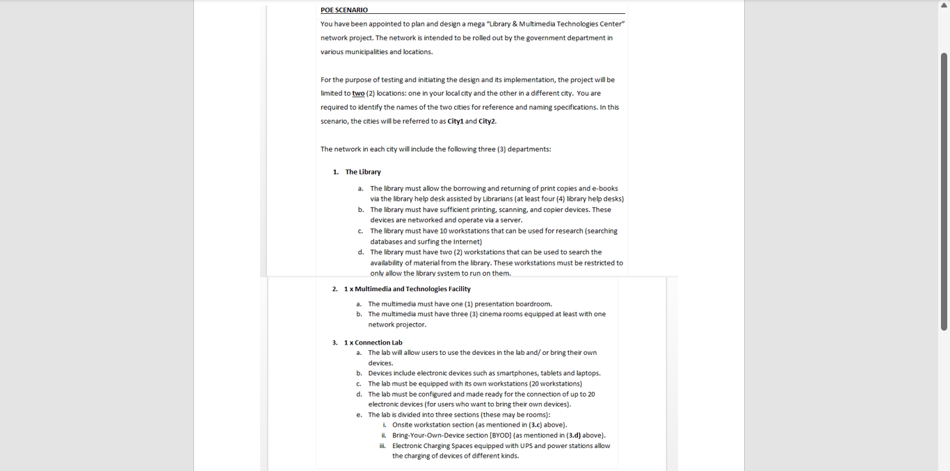 Solved POE SCENARIOYou have been appointed to plan and | Chegg.com