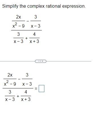 Solved Simplify the complex rational expression. | Chegg.com