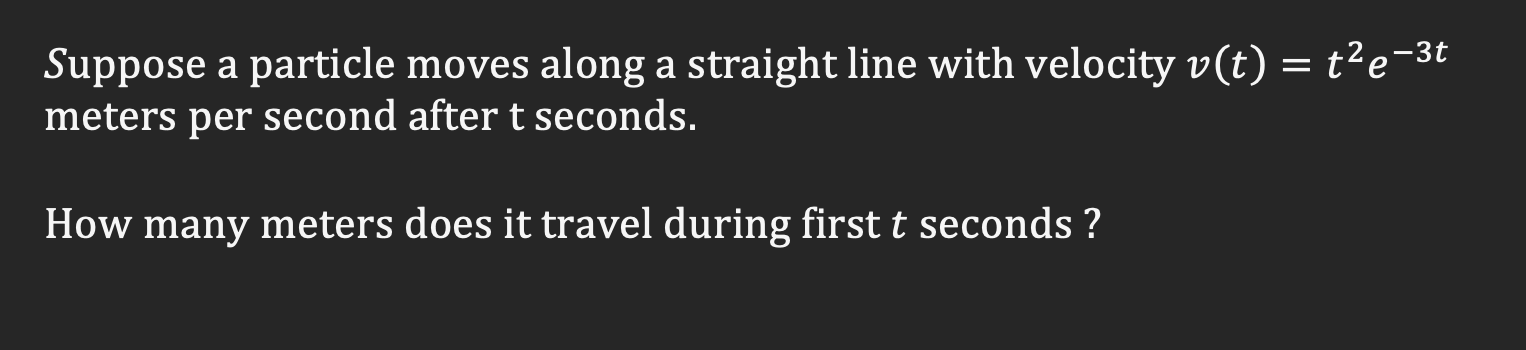 Solved Suppose a particle moves along a straight line with | Chegg.com