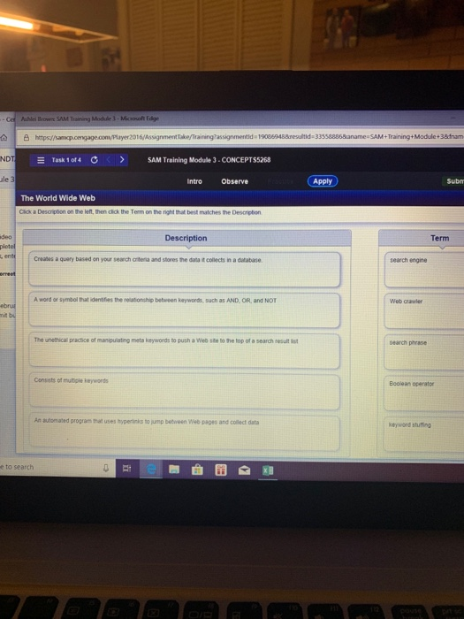 Solved Brow SAM Training Module 3-Mco Edge Aİ ND ule B | Chegg.com