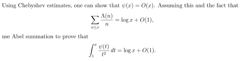 Solved = n Using Chebyshev estimates, one can show that y(x) | Chegg.com