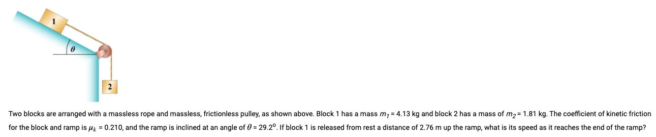 Solved Two blocks are arranged with a massless rope and | Chegg.com