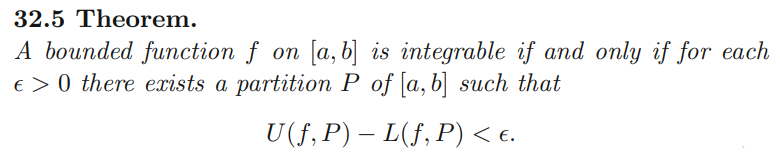 Solved 32.5 Theorem. A bounded function f on [a,b] is | Chegg.com