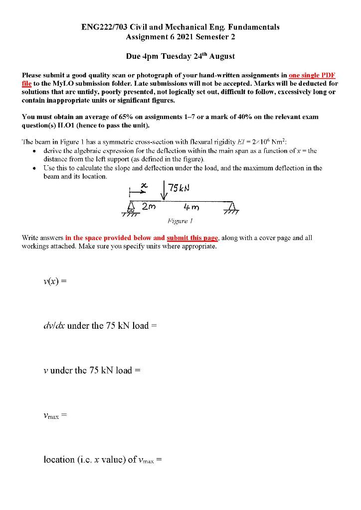 Solved ENG222/703 Civil and Mechanical Eng. Fundamentals | Chegg.com