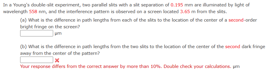 Solved In a Young's double-slit experiment, two parallel | Chegg.com