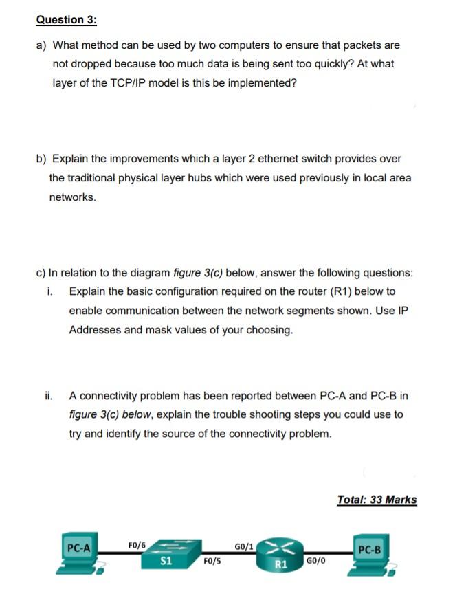 Solved Question 3: a) What method can be used by two | Chegg.com