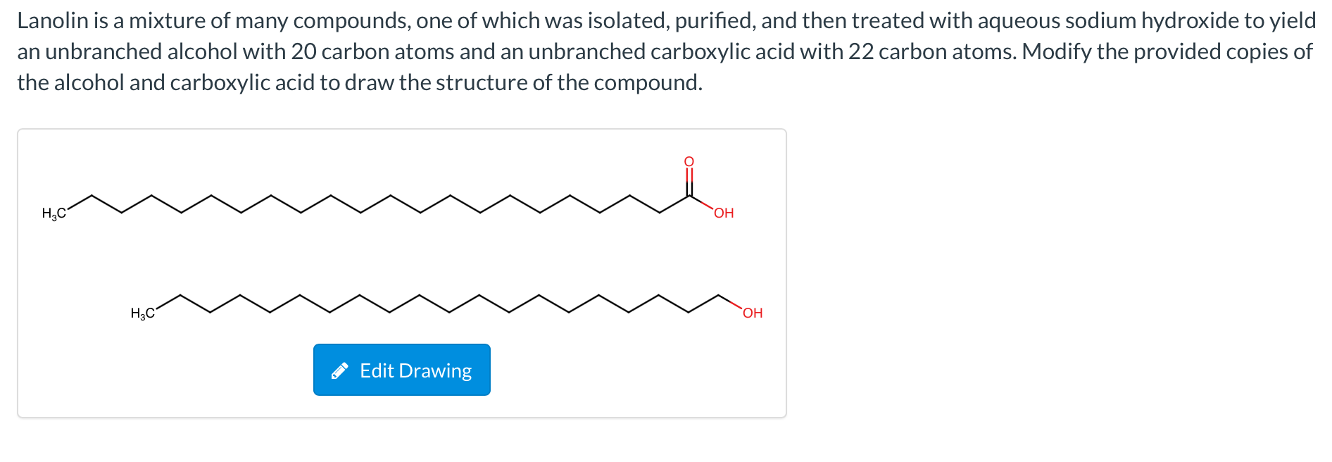 Solved Lanolin is a mixture of many compounds, one of which | Chegg.com