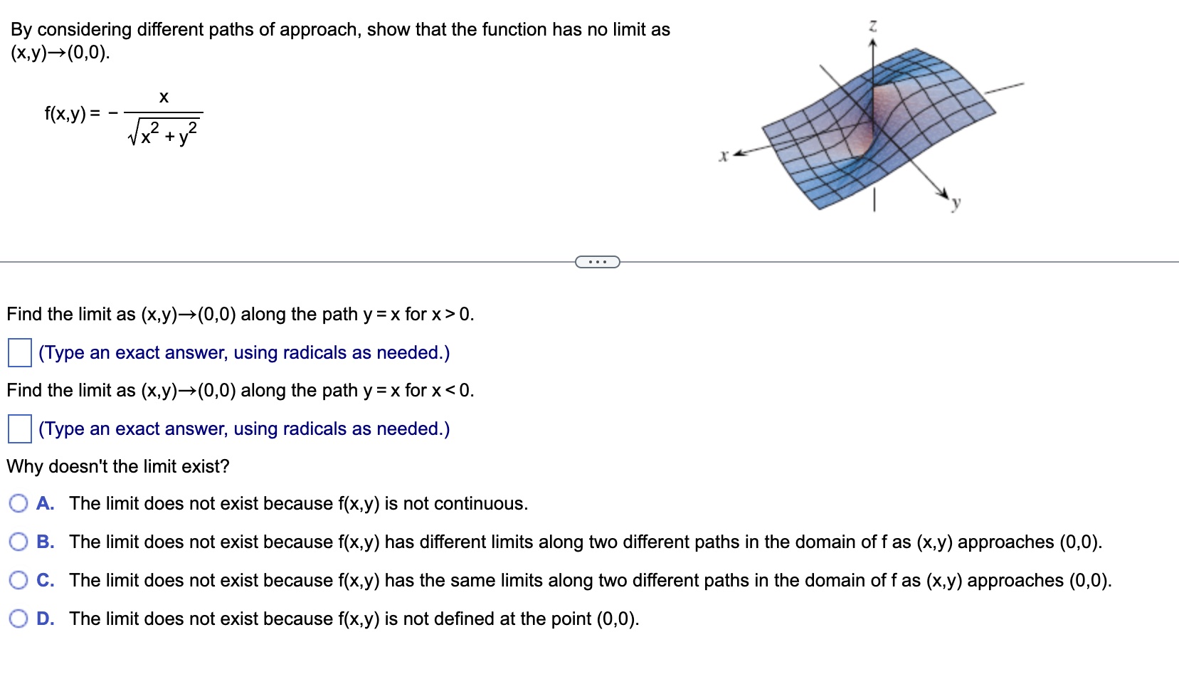 Solved By considering different paths of approach, show that | Chegg.com