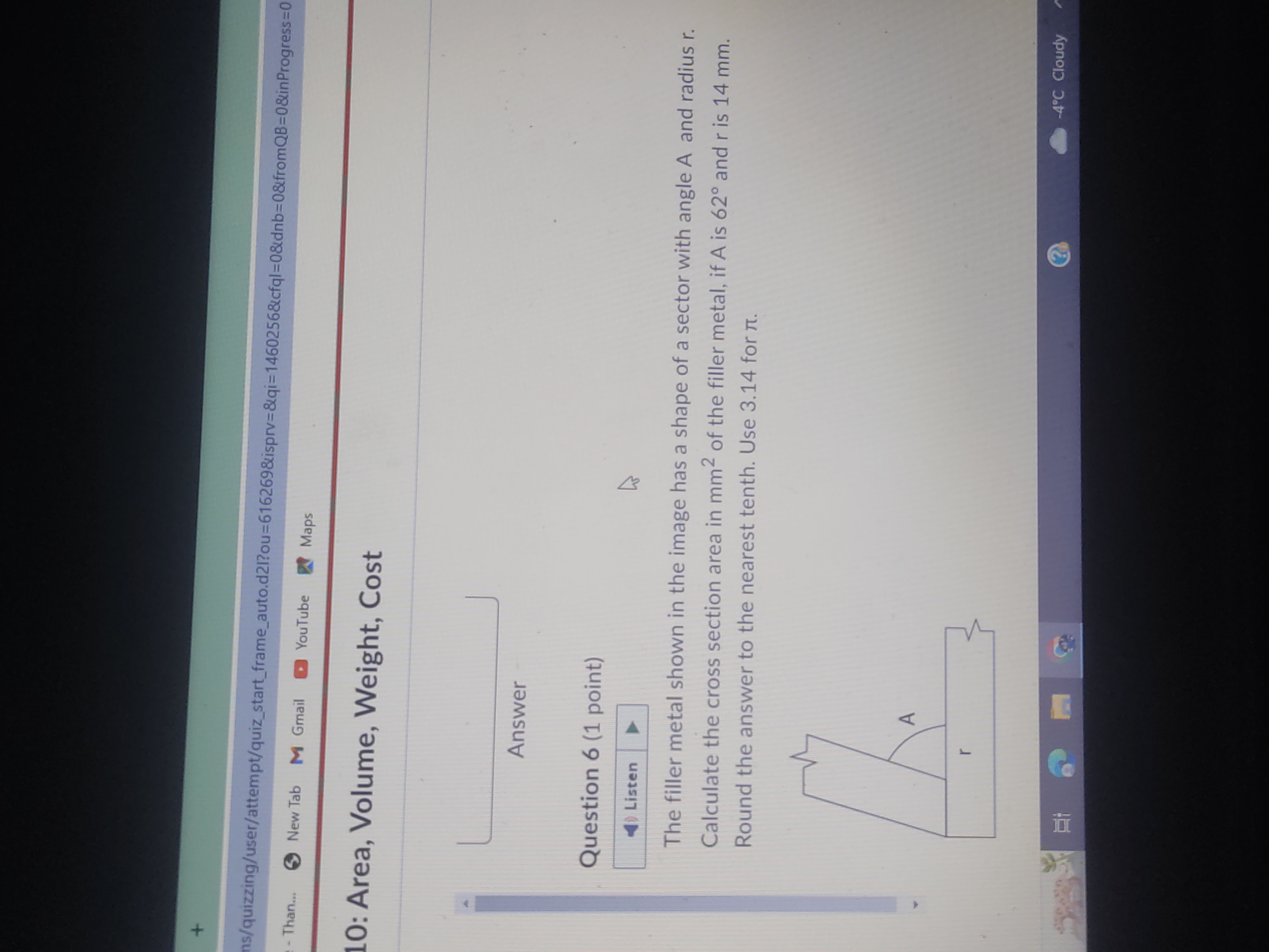 The filler metal shown in the image has a shape of a | Chegg.com