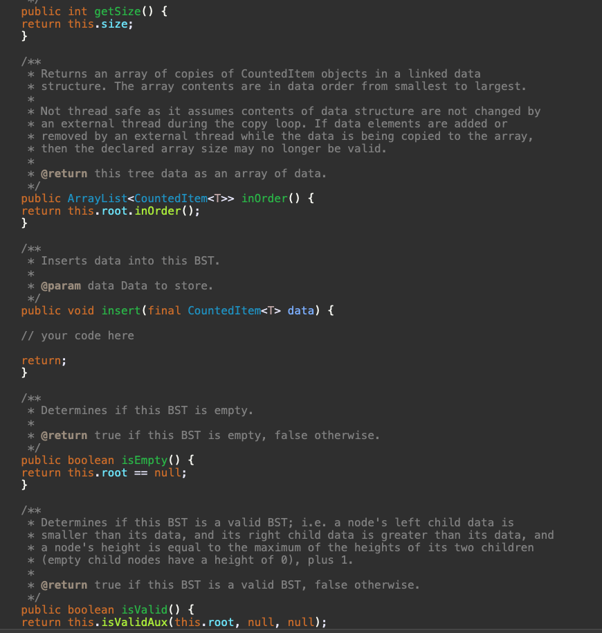 Solved * import java.util.ArrayList; /** * Implements a | Chegg.com