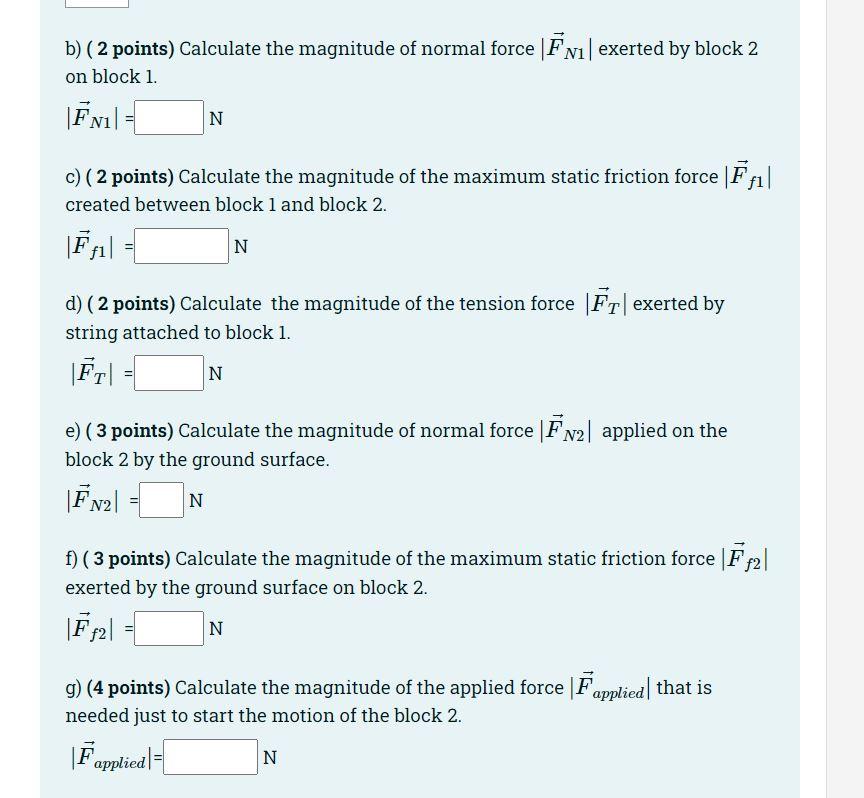 Solved Problem 4 (20 points) Two-block system is given | Chegg.com