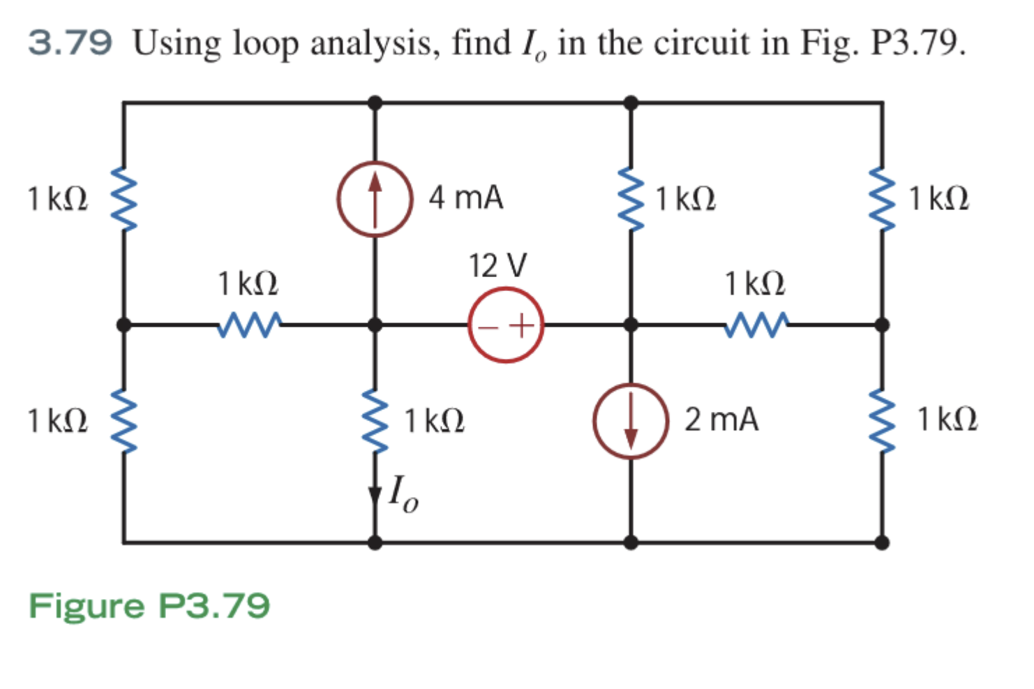 379 ﻿using Loop Analysis Find Io ﻿in The Circuit In 