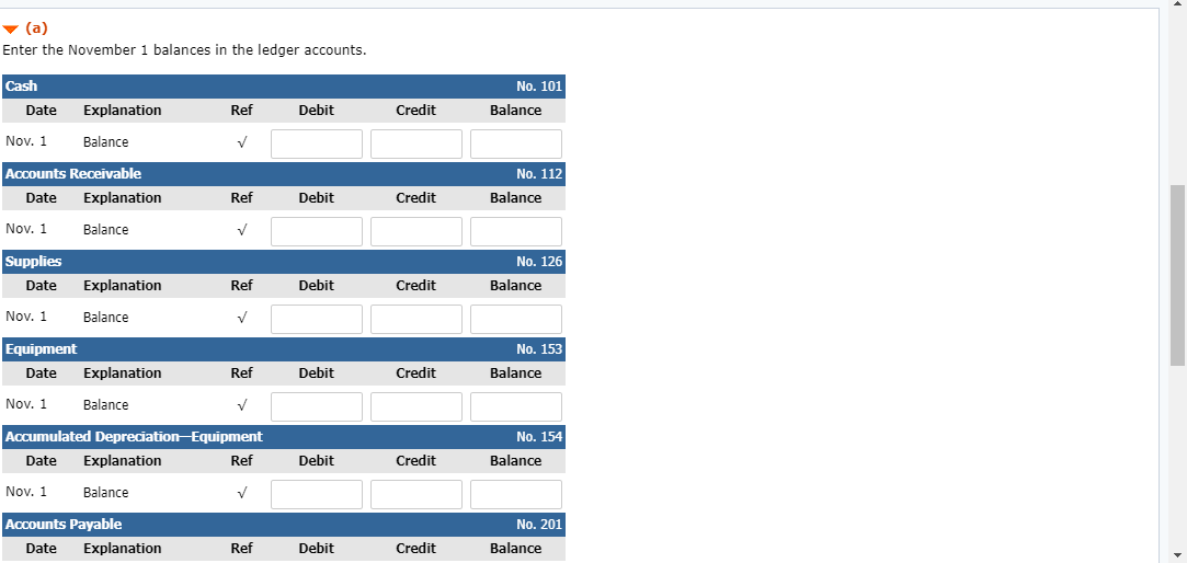 Solved Problem 3-05A a-g (Part Level Submission) On November | Chegg.com