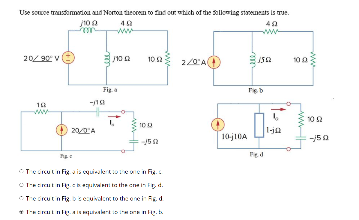 Solved use source transformation and norton theorem to find | Chegg.com
