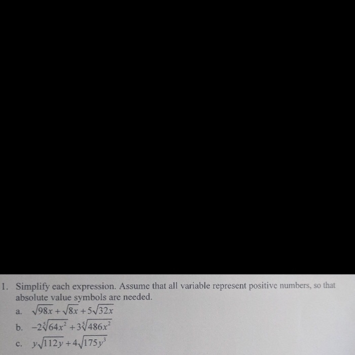 Solved Simplify each expression. Assume that all variable | Chegg.com