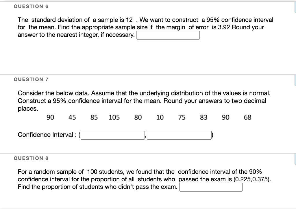 Solved QUESTION 6 The standard deviation of a sample is 12 . | Chegg.com