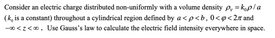 Solved Consider an electric charge distributed non-uniformly | Chegg.com