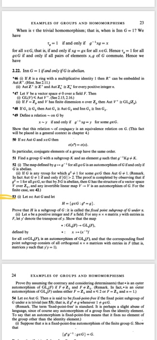 Solved 23 When is s the trivial homomorphism; that is, when | Chegg.com