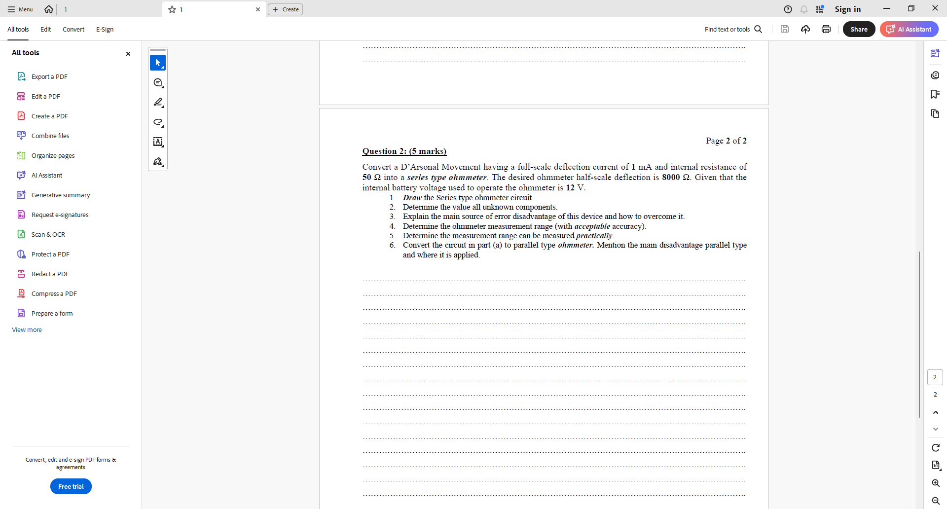Solved Question 2: (5 ﻿marks) ﻿Convert a D'Arsonal Movement | Chegg.com