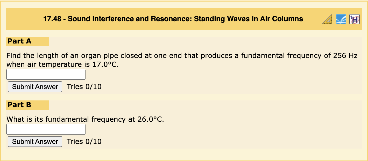 Solved 17.48 - Sound Interference and Resonance: Standing | Chegg.com