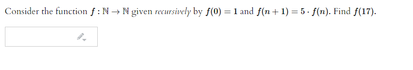 Solved Consider the function f : N N given recursively by | Chegg.com