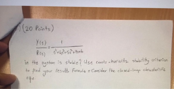 Solved ) (2ο Points) (s in the system, is stole? use | Chegg.com