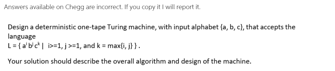 Solved You need to design turning machine of following | Chegg.com