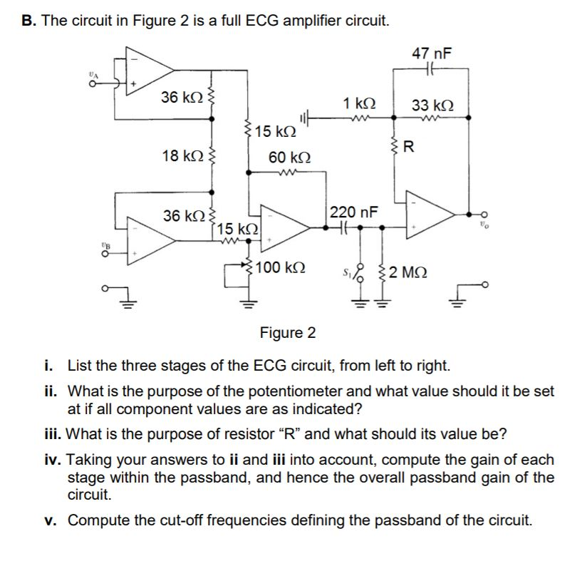 Ecg Amplifier Circuit Schematic Block Diagram Of Ecg Amplifi