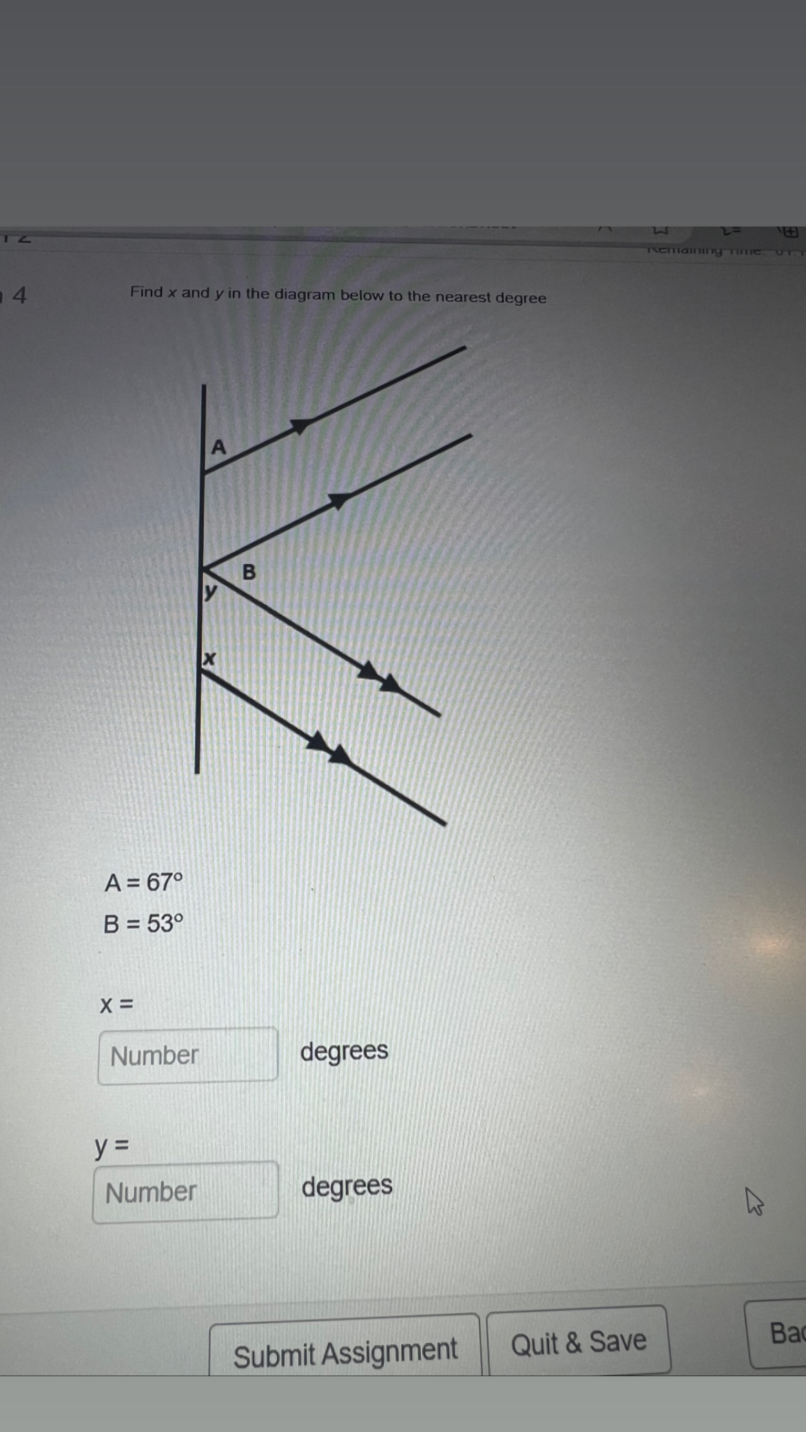 Solved Find x and y in the diagram below to the nearest | Chegg.com
