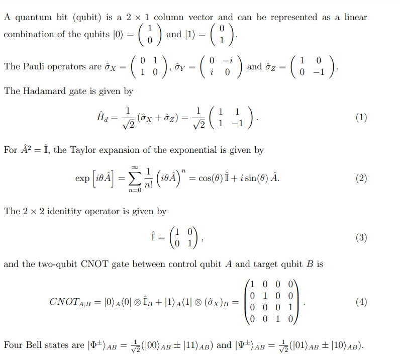 Solved As shown in Figure 1, a qubit state in qubit A is | Chegg.com