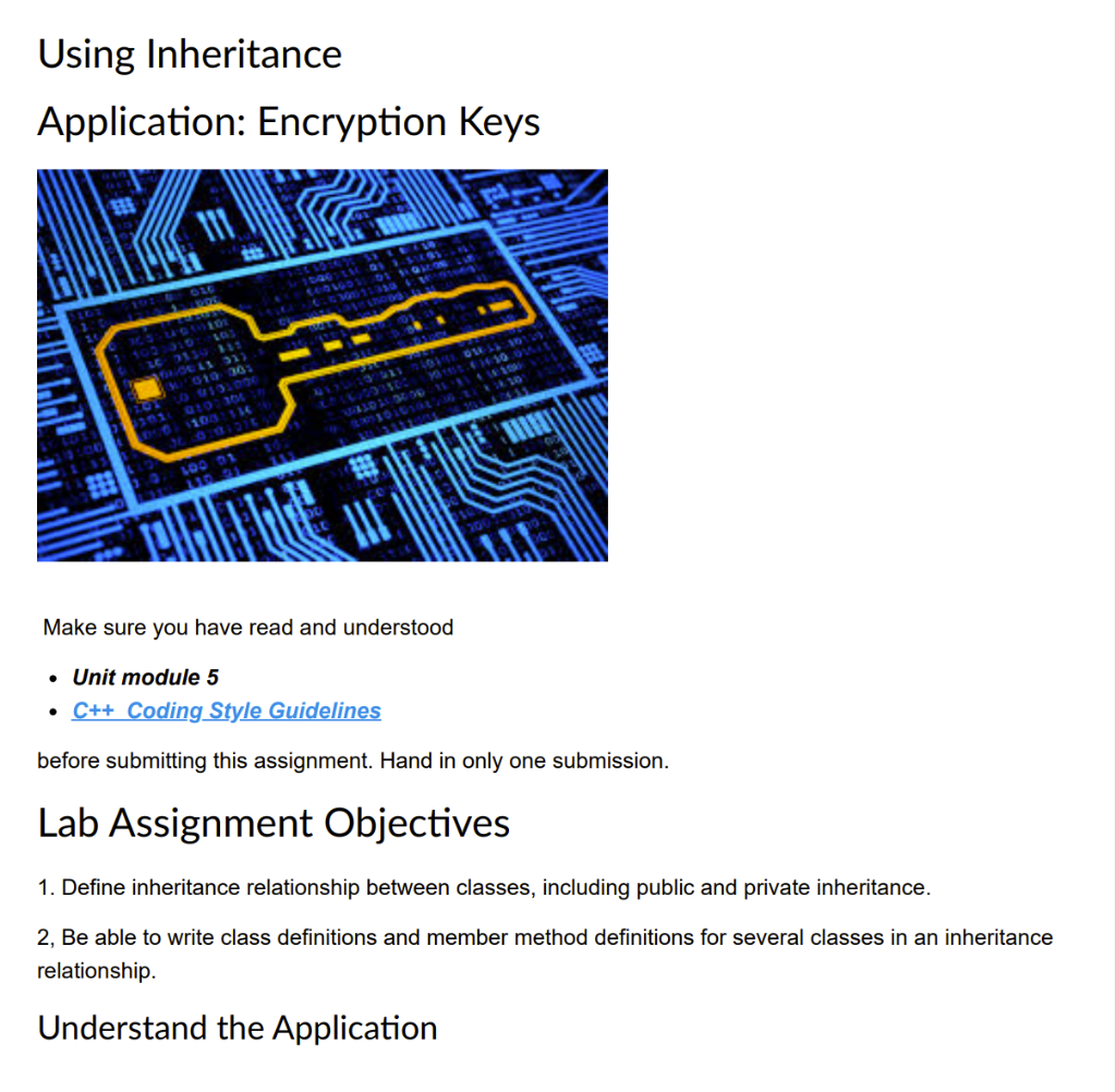 Using Inheritance Application: Encryption Keys 0534 | Chegg.com