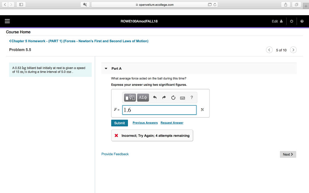 Solved openvellum.ecollege.com ROWE100AmodFALL18 Edit Course | Chegg.com
