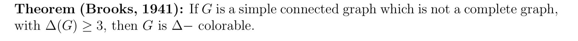Solved Theorem (Brooks, 1941): If G is a simple connected | Chegg.com