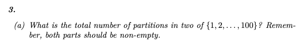 Solved (a) What is the total number of partitions in two of | Chegg.com