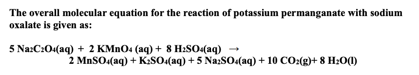 Solved The overall molecular equation for the reaction of | Chegg.com