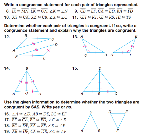 Solved Write a congruence statement for each pair of | Chegg.com