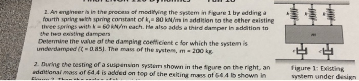 Solved 1. An engineer is in the process of modifying the | Chegg.com