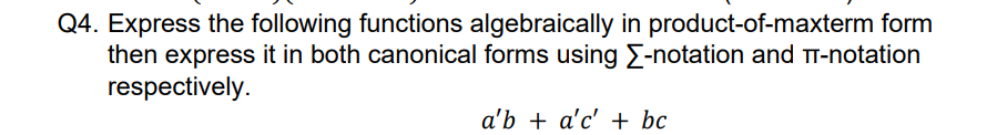 Solved Q4. Express the following functions algebraically in | Chegg.com