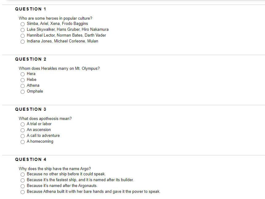 Solved QUESTION 1 Who are some heroes in popular culture? | Chegg.com