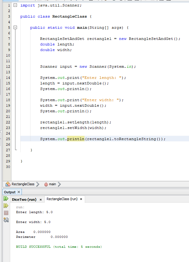 Solved 1 2 public class Rectangle SetAndGet { private double | Chegg.com