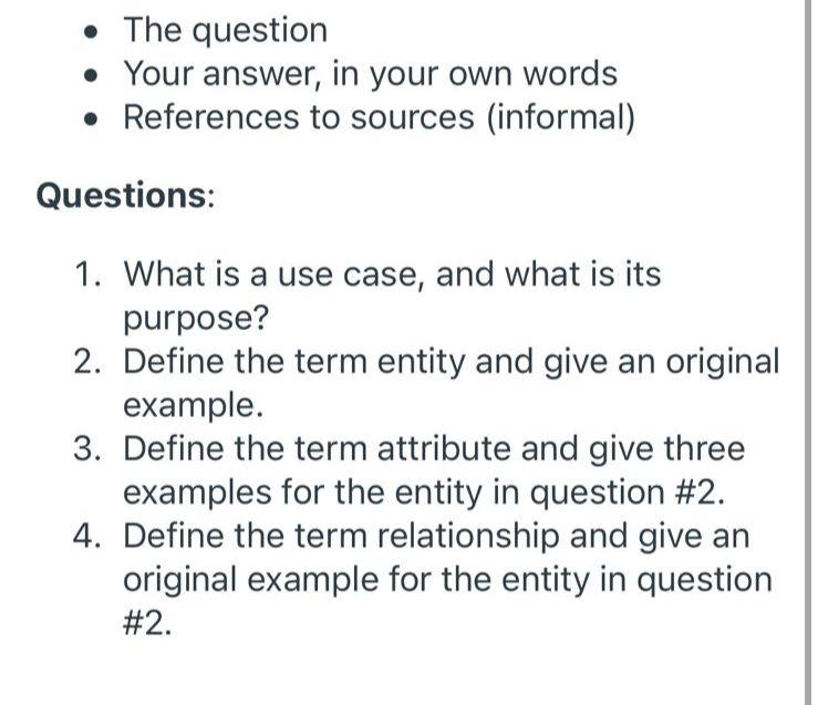 Solved • The question • Your answer, in your own words • | Chegg.com