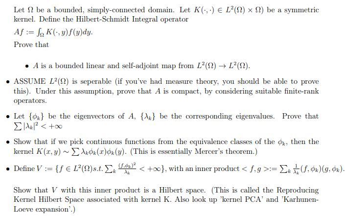 Let 12 be a bounded, simply-connected domain. Let K() | Chegg.com