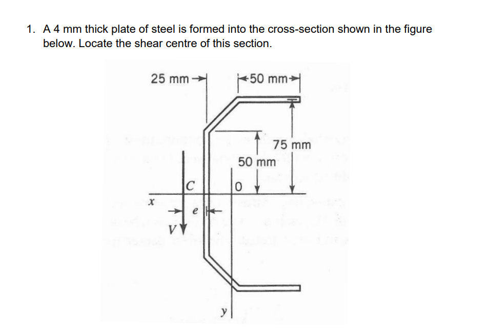 Solved 1. A 4 mm thick plate of steel is formed into the | Chegg.com